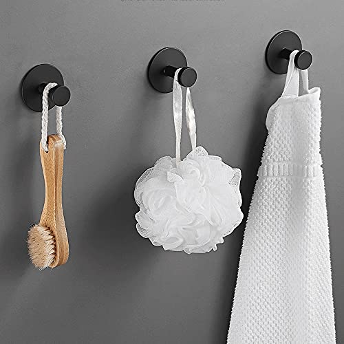 GOOFFY Door Metal Hooks for Hanging 2Packs Waterproof Matte Hook, for Shower, Bathroom, Kitchen, Glass Door, Mirror, Tile , for Hanging Up to 15 Lbs Hanger