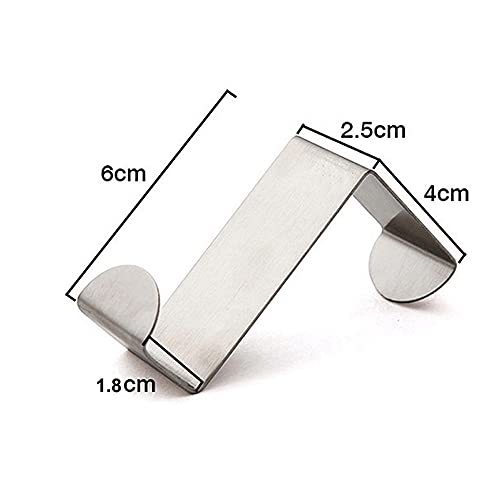 GOOFFY Door Metal Hooks for Hanging 5 Pieces Stainless Steel Over Door Clothes Hooks Kitchen Cabinet Door Rack Hanger