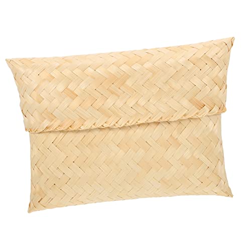 Hemoton 5pcs Bamboo Pillow Gift Box Pallet Racking Tablescape Decor Thai Sticky Rice Pillow Box Woven Sundries Basket Small Bamboo Woven Box Desktop Organizer Woven Baskets for Storage