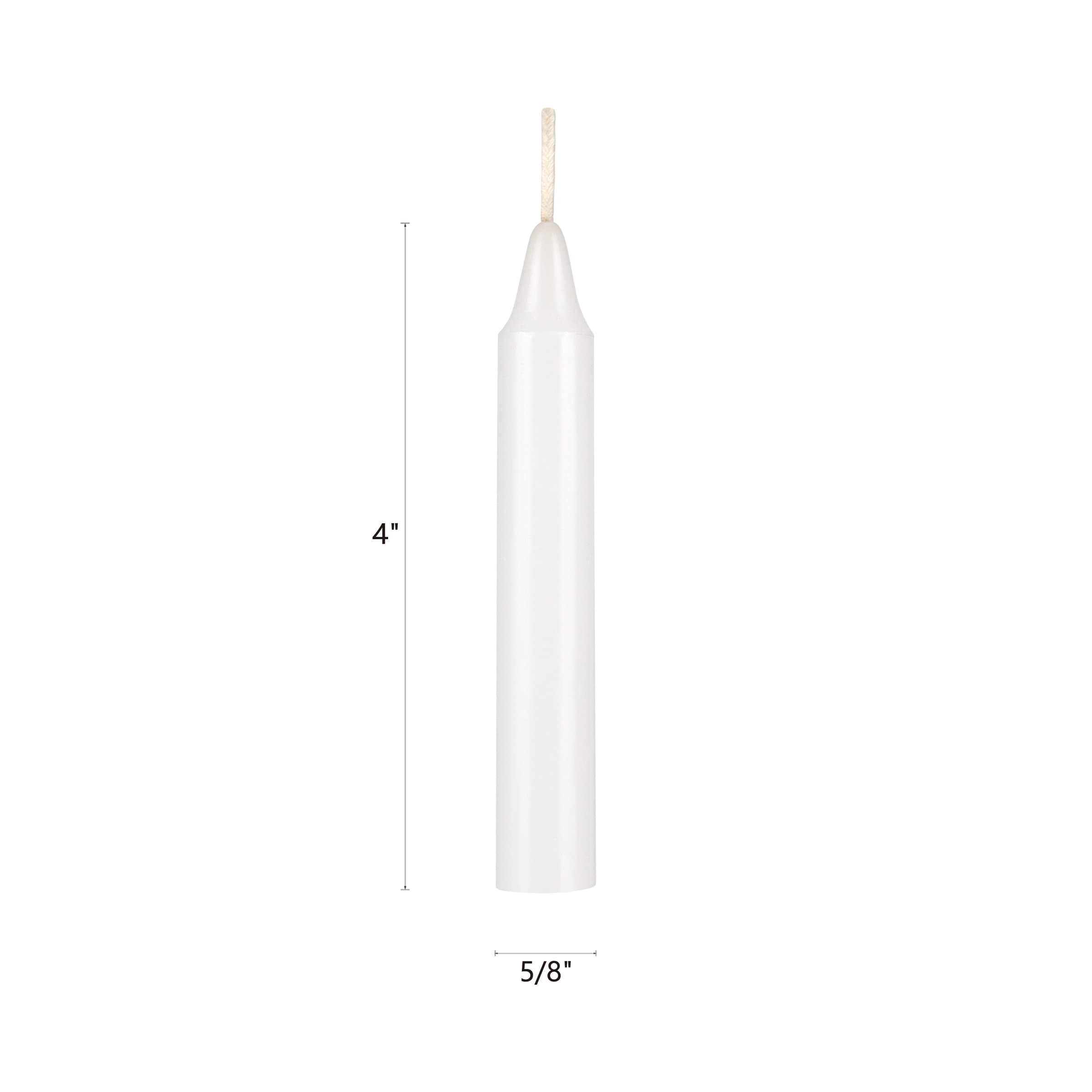 Mega Candles 10 pcs Unscented White 5 Inch Taper Candles, Multi Purpose, Household General Usage, Emergency Lighting, Church, Prayer Vigils, Religious Ceremonies