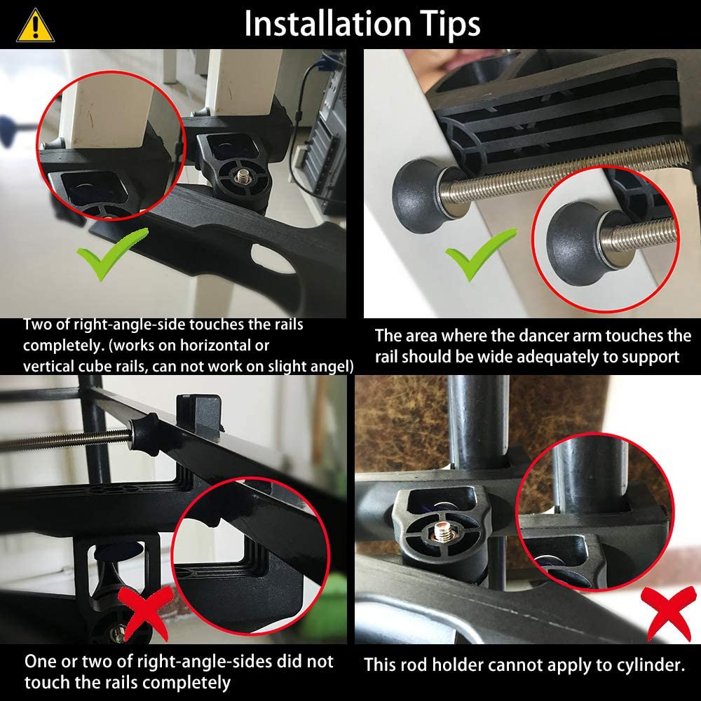 Fishing Rod Holders for Boats with Large Clamp Opening 360 Degree Adjustable Fish Pole Racks Folding Holder (RH40)