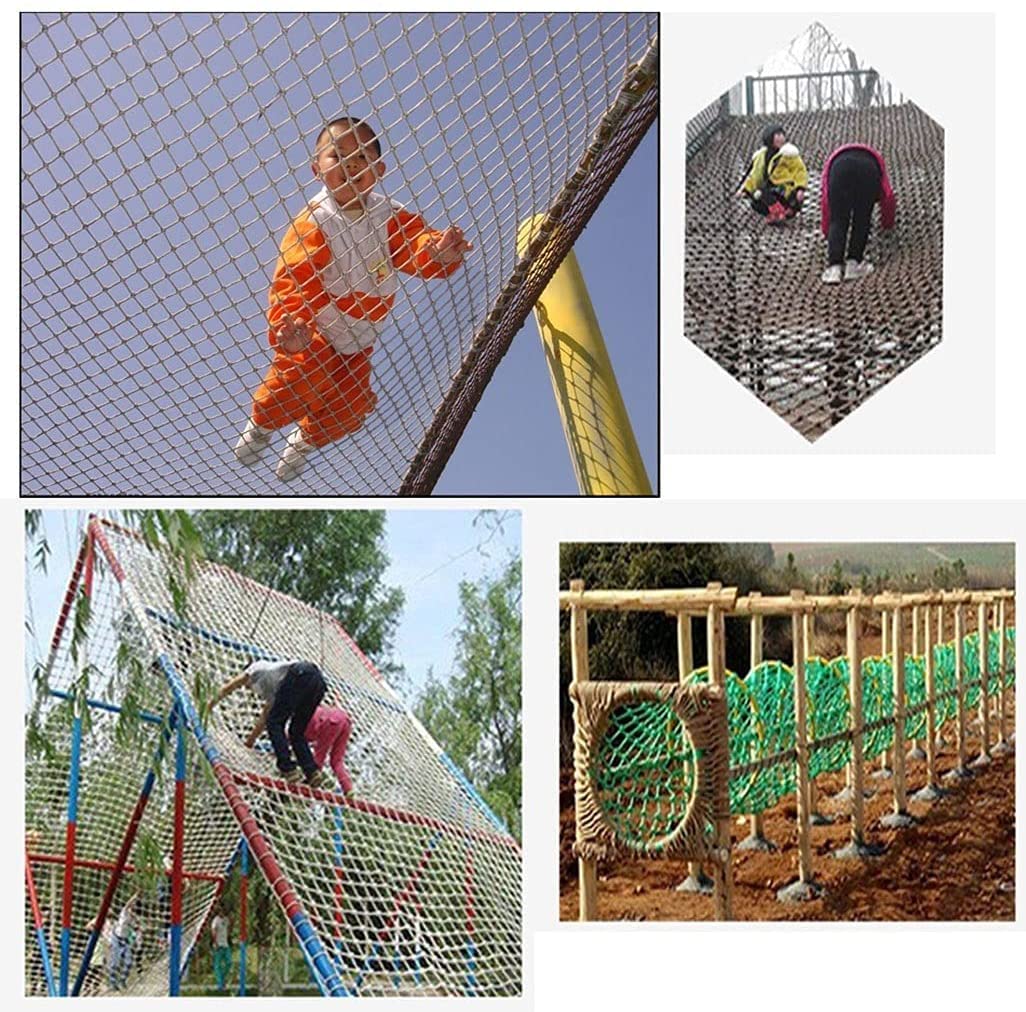Kids Climbing Net, Hemp Rope Net Rock Wall Climb Net, Kids Training Net Large Mesh , Climbing Rope Net Children's Stairs Balcony Safety Net Indoor and Outdoor Railing Safety (Size: