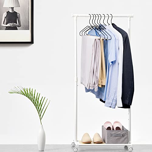 Nature Smile Premium Black Matt Metal Suit Clothes Hanger 20 Pack with a Smooth Beech Wood Pants Bar,Unique Coat Hanger Dress Hanger Shirt Hanger