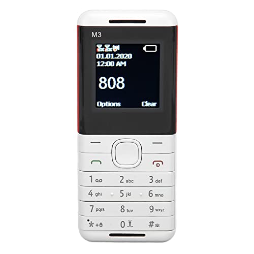 Unlocked Cell Phone for Seniors, 1000mAh Dual SIM Mobile Phone Big Button Cell Phone with Charging Cable and Lanyard, Mini Phone for Elderly Kids