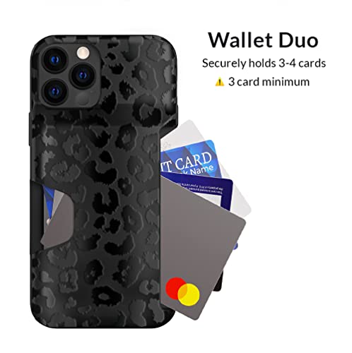 Velvet Caviar Compatible with iPhone 13 Pro Max Wallet Case for Women - Credit Card Holder Slot - Cute Slim & Protective Wallet Phone Cases [8ft. Drop Tested] - Black Leopard