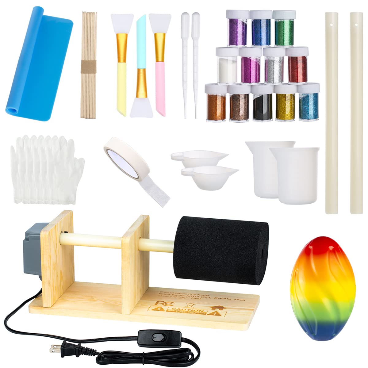 Cup Turner Tumbler Cuptisserie Kit - Cup Spinner for DIY Glitter Epoxy Crafts Tumblers