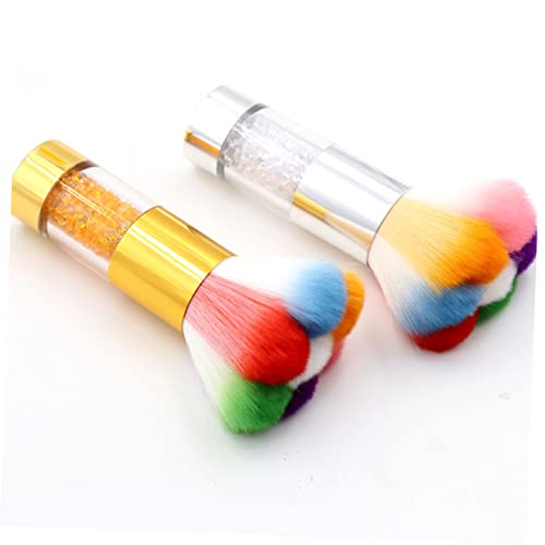 Makeup Cleaner 8 Pcs Dust Brush Nail Cleanser Para Uñas Acrilicas Nail Cleaner Tool Nail Art Brushes Cosmetic Brushes Set Manicure Supplies Bristle Nail Brush Nail Brushes