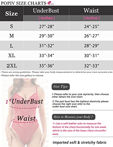 popiv Women Lace Bodysuit Sexy Mesh Teddy Lingerie Cami Bustier Tops Going Out Tank Top