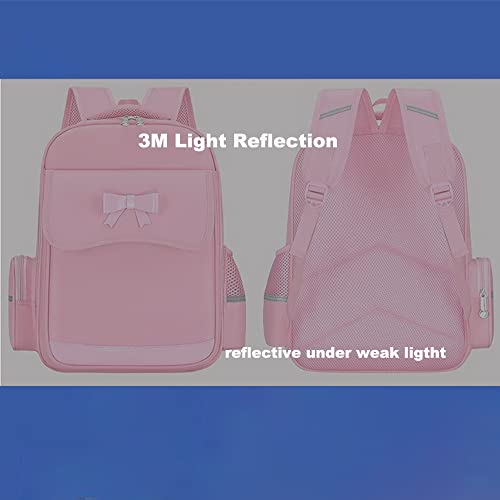 HT HONOR . TRUST Kids Backpack for School Girls Elementary Kindergarten Lightweight School Bag for Little Girl 15inch Pink Bookbag for Children