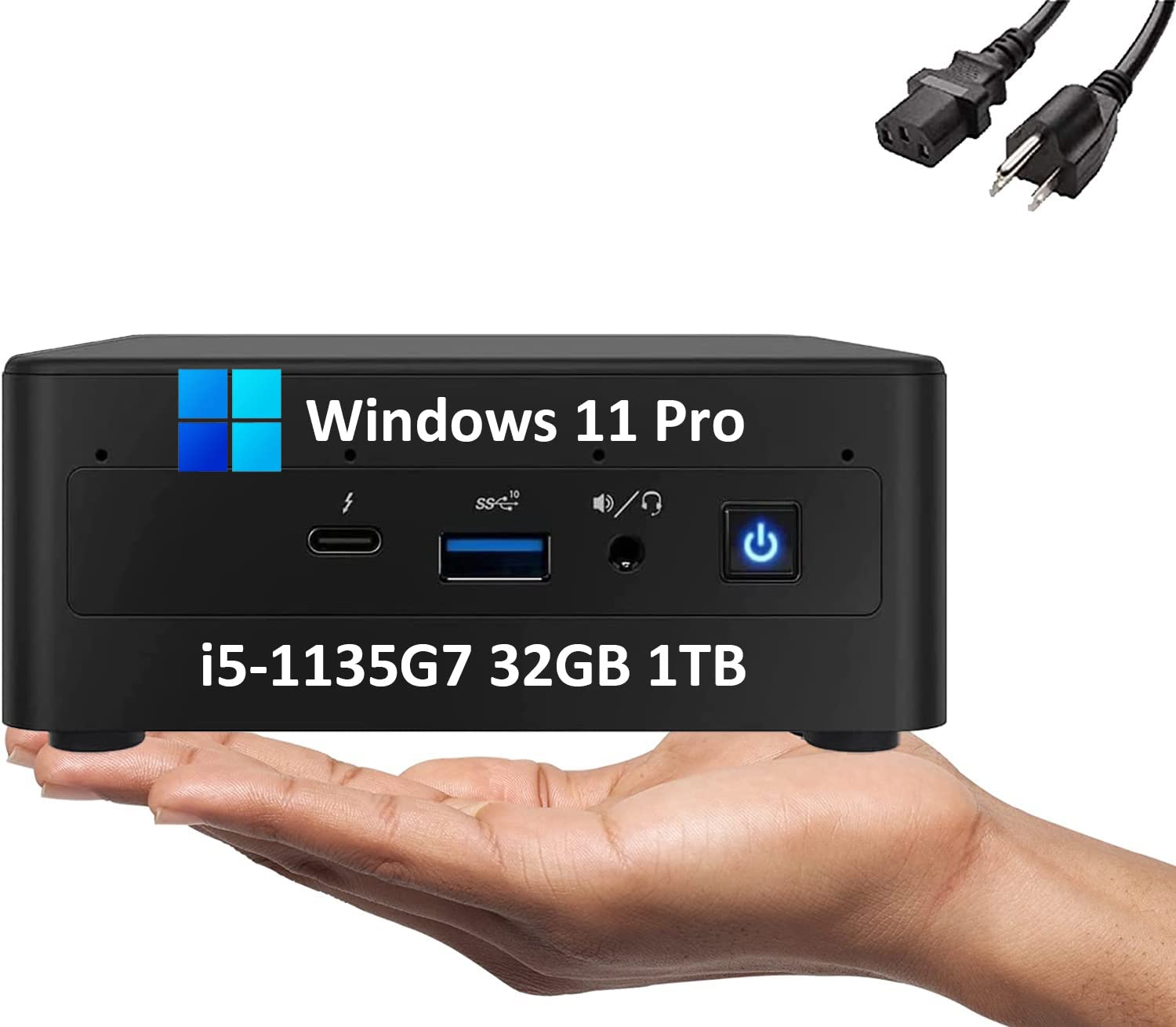 Intel NUC 11 Pro Performance Kit NUC11PAHi5 (4-Core i5-1135G7, 32GB RAM, 1TB SSD, Iris XE Graphics) Mini Business Gaming PC Desktop, Wi-Fi, IST Cable, 3-yr Warranty, Win 11 Pro