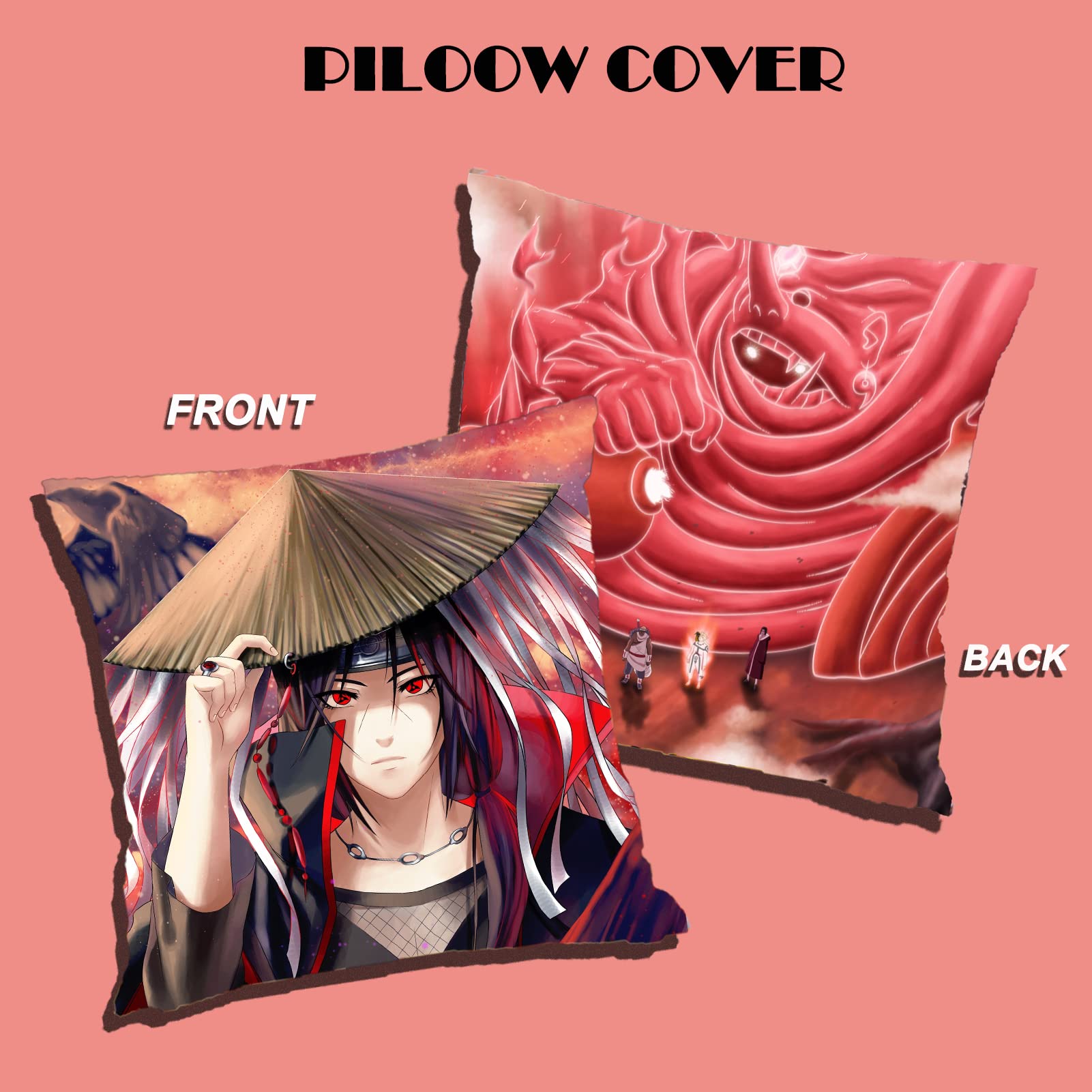 HUNGAHAAPAI Anime Gift Box - Including Action Figure,Pillowcase,Stand,Keychain,Headband,2 Brooch,30 Lomo Card,54 Sticker Itachi