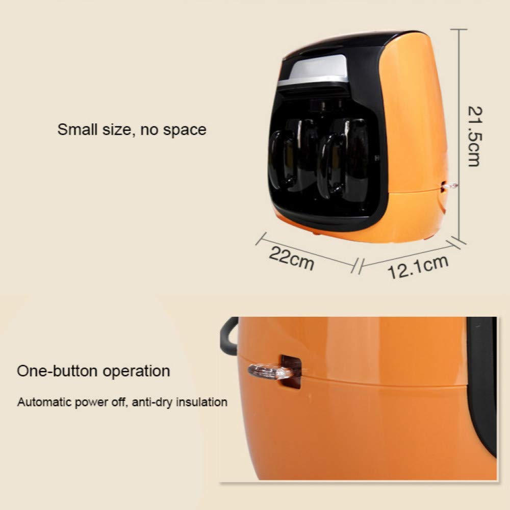 NOALED Mini Electric Drip Coffee Maker Household Semi-Automatic Brewing Tea Pot American Coffee Machine Espresso 2 Cup