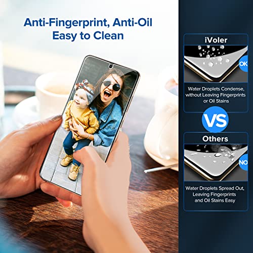 ivoler [3+1 Pack Screen Protector [3 Pack] for Samsung Galaxy S23 Plus/ S23+ 5G 6.6" 2023, with [1 Pack] Camera Lens Protector Tempered Glass with [Alignment Frame] Ultra HD Clear Anti-Scratch