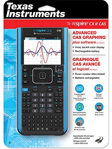 Texas Instruments TI-Nspire CX II Color Graphing Calculator with Student Software (PC/Mac) & TI-Nspire CX II CAS Color Graphing Calculator with Student Software (PC/Mac)