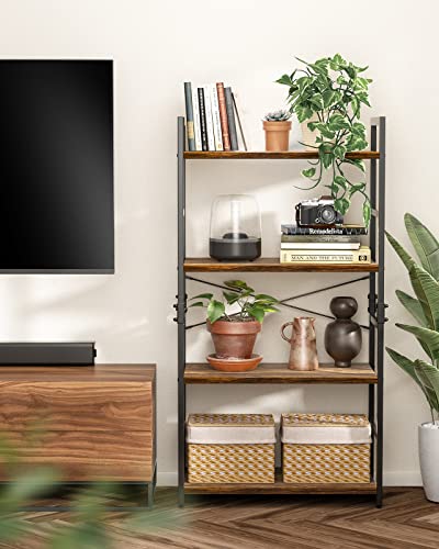 Pipishell 4 Tier Corner Shelf & 4 Tier Standing Bookshelf