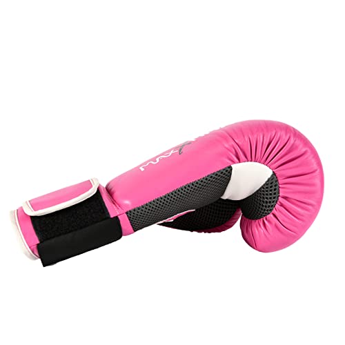 MaxxMMA Pro Style Boxing Gloves for Men & Women, Training Heavy Bag Workout Mitts Muay Thai Sparring Kickboxing Punching Bagwork Fight Gloves (Pink, 10 oz.)