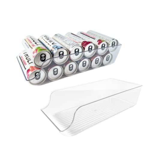 Joyful Haus Skinny Can Organizer for Refrigerator (2 pack) - Seltzer Can Storage for Refrigerator, Pop Can Organizer for Refrigerator, Breastmilk Freezer Storage Organizer, Can Holders for Fridge