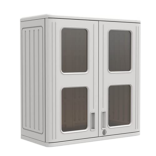 HOMSPARK Bathroom Wall Cabinet, Multifunctional Medicine Cabinet with Shelf, Wall Mounted Storage Cabinet for Bathroom, Laundry Room, Kitchen, Garage