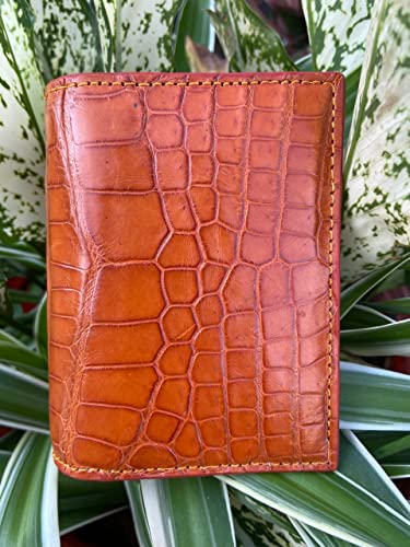 Vietnam Double side Brown Crocodile Alligator leather skin Credit Cardholder, leather credit cardcase, leather creditcard cover