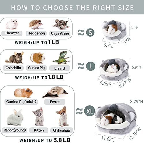 JanYoo Warm Bunny Bed for Rabbits Outdoor Cage & Rabbit Hay Feeder Halloween