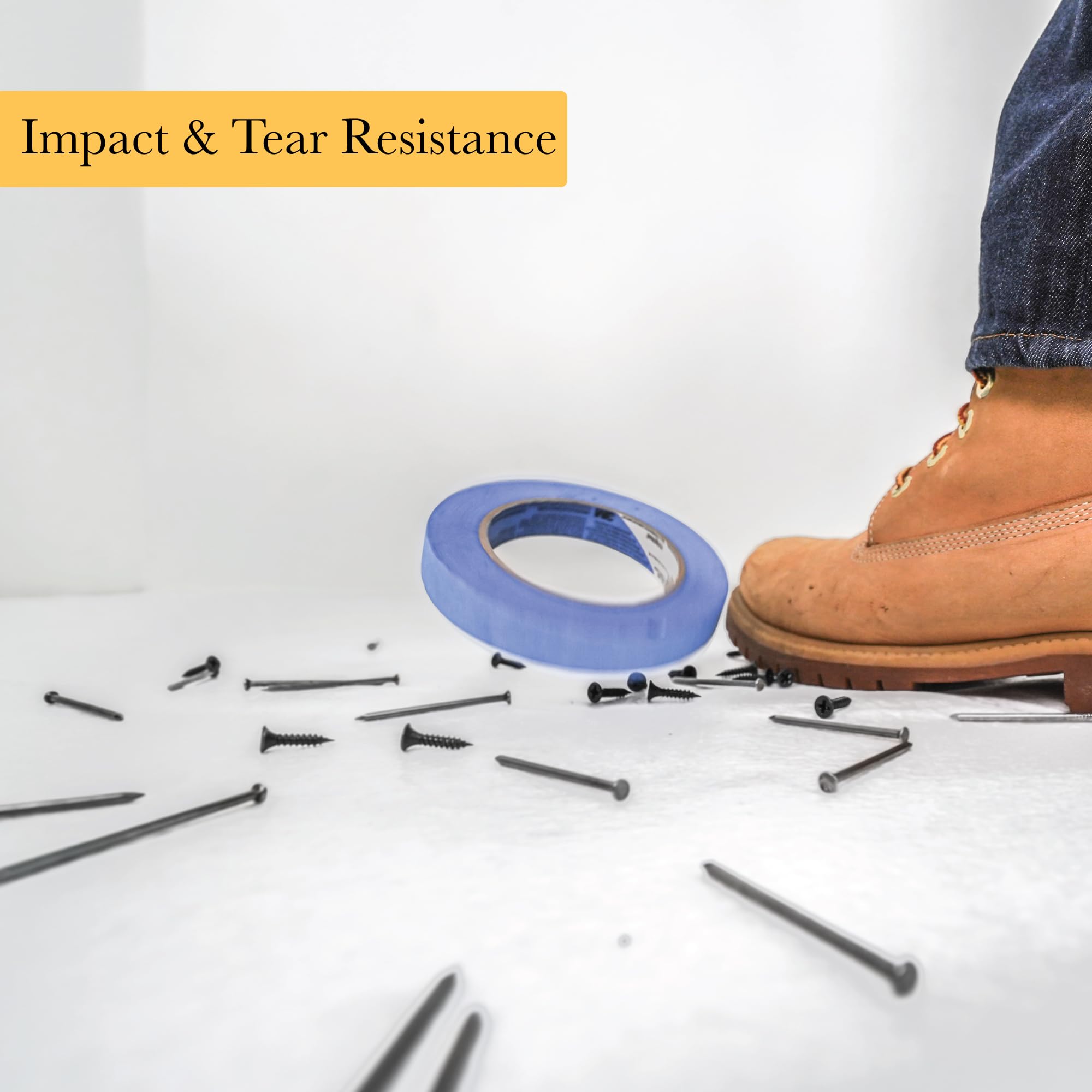 PAD 'N PROTECT Temporary Floor Protection 32in x 100ft (266.67 sqft.) Anti Slip/Pull, Paint/Waterproof, Reusable, Easy Applied with No Residue. Perfect for Construction, Movie Production, Etc.