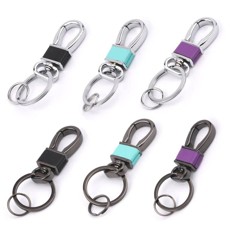 Mizeer Carabiner Keychain Key Clip Hook, Swivel Key Chain Clips with 12 Key Rings, Key Holder Organizer for Car Key Finder DIY Supplies