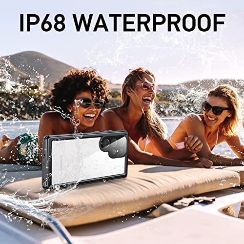 Joytra for Samsung Galaxy S23 Ultra Case Waterproof, Built in Screen Protector, Heavy Duty Military Grade Drop Protection, Full Body Clear Cover with Shockproof Case for Galaxy S23 Ultra 5G 6.8’’