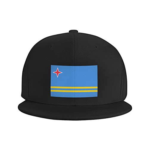 Flag of Aruba Hat Adult Adjustable Baseball Cap Trucker Hats Black