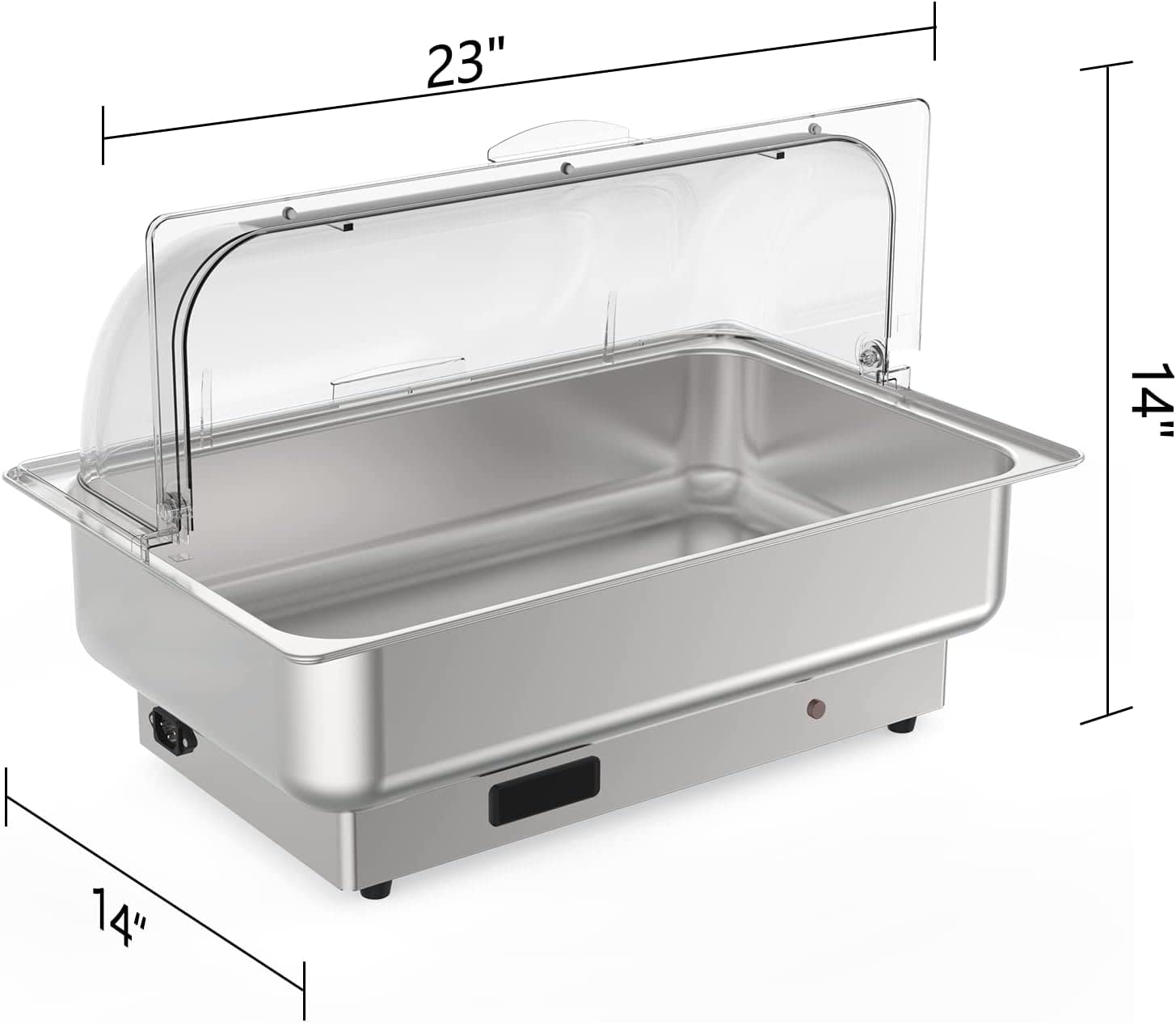 Fulvari Electric Chafing Dish 2 x 4.5QT with Temperature Control, Stainless Steel Buffet Servers and Warmers, Temp Display Programmable Food Warmer Transparent Lid Chafers for Catering