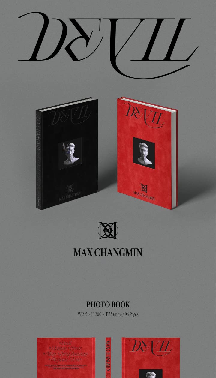 TVXQ! Max Changmin Devil 2nd Mini Album 2 Version Set CD+96p PhotoBook+1p Postcard+1p PhotoCard+Tracking Kpop Sealed