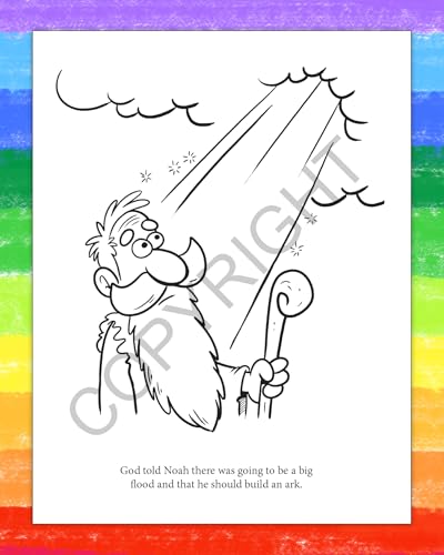 ZOCO - Noah's Ark - Religious Coloring Books (25 Bulk Pack, Without Crayons) - Christian Activity Books for Kids - Sunday School Crafts