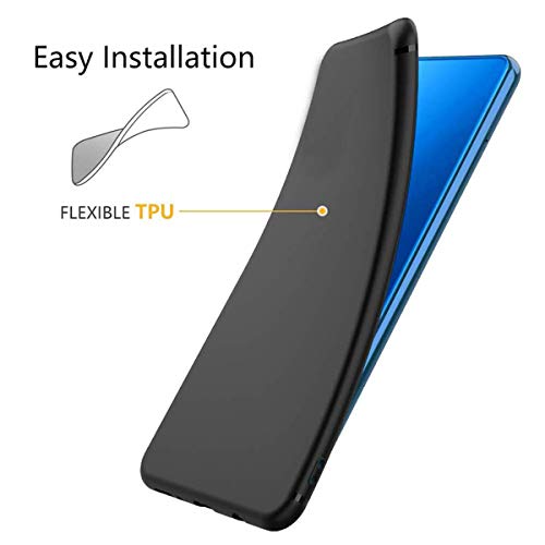 LMLQSZ Black Cover for Infinix Smart 5 Pro, Flexible Silicone Slim fit Soft TPU Shell Cute Back Case Bumper Rubber Protective Case for Infinix Smart 5 Pro (6,52")