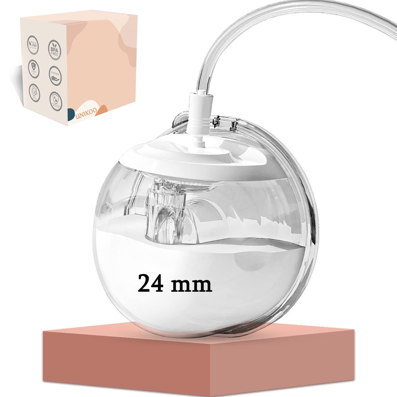 Flange 27mm Wearable Breast Pump Accessories Replacement, 2 PCS Silicone Flange Inserts Compatible with Breast Pump S9/S10/S12/S4DW, Breast Shield/Flange with Carrying Case