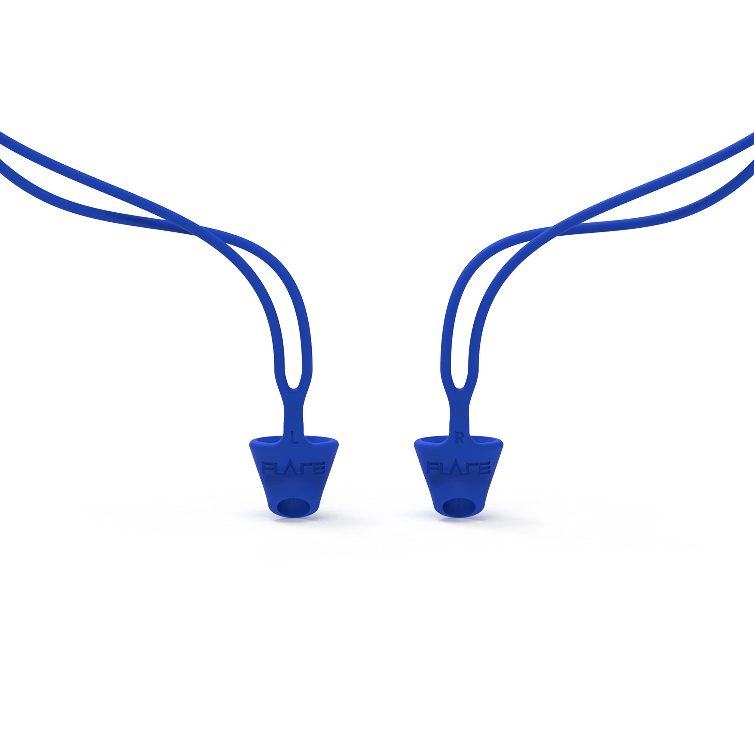 Flare Calmer Kids Secure – Ear Plugs Alternative – Reduce Annoying Noises Without Blocking Sound – Soft Reusable Flexible Silicone with Built-in Lanyard – Blue