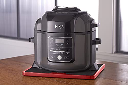 Nifty Small & Large Appliance Rolling Tray, Red – Kitchen Caddy Sliding Tray, Integrated Rolling System, Non-Slip Pad Top, Sliding Tray for Coffee Maker, Stand Mixer, Blender, Toaster