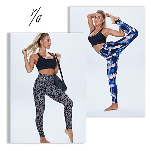 ZOOSIXX Black High Waisted Leggings and Capri for Women, Buttery Soft Printed Athletic Leggings