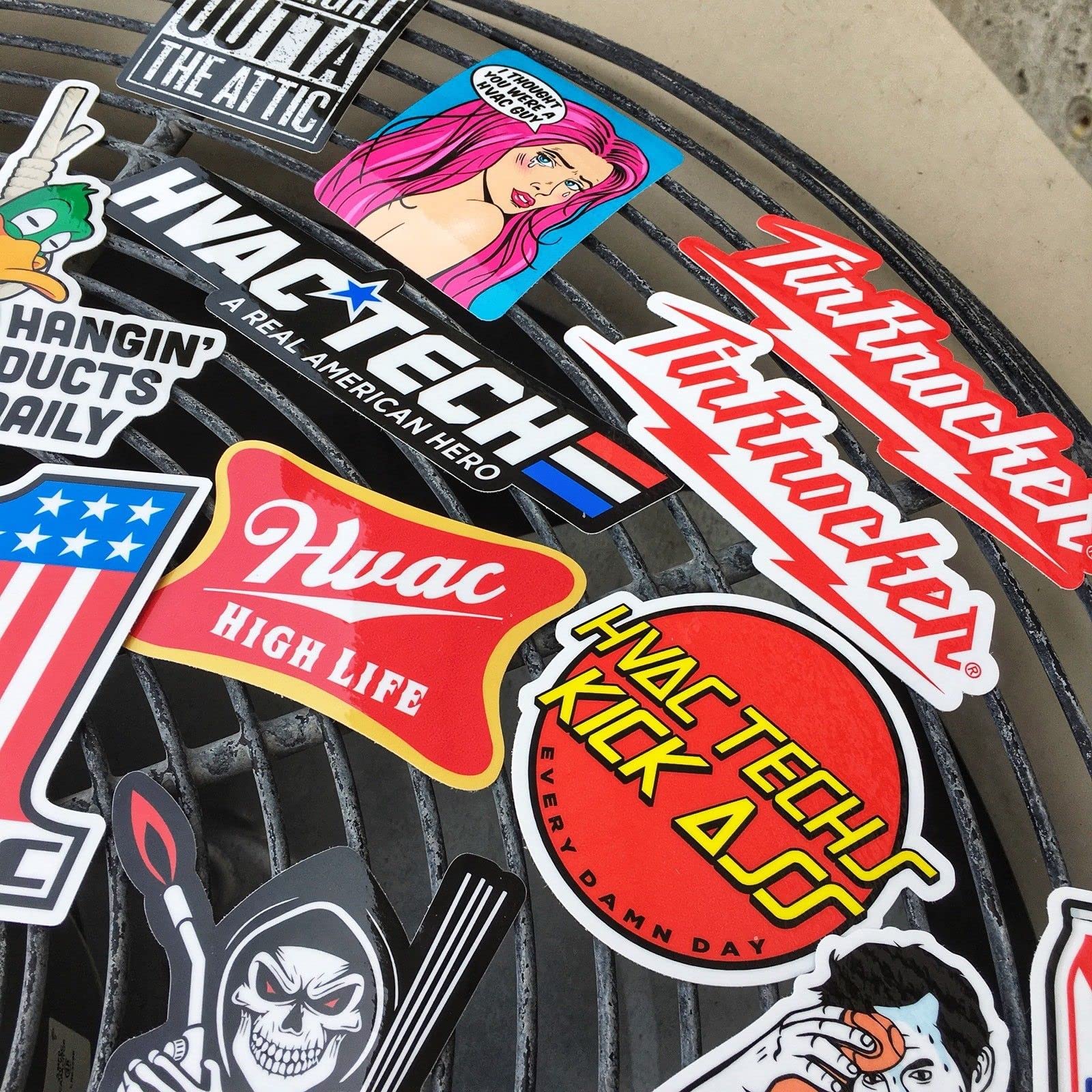 HVAC TECH (45+) Hard Hat Stickers Hardhat Sticker & Decals, Heating & Air, HVACR