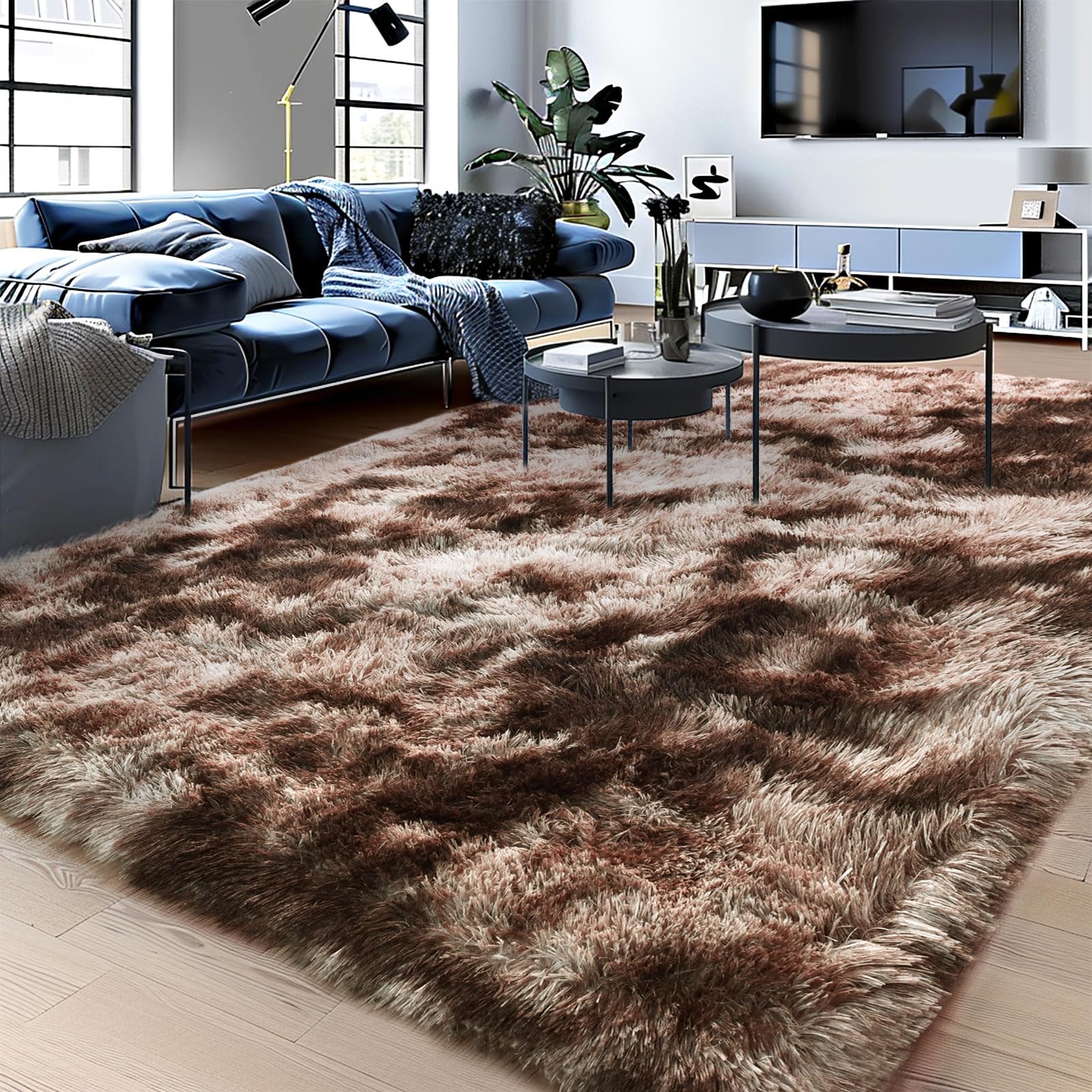 Isdook Fluffy Rug for Living Room,Furry Carpet for Teen,Shaggy Rug for Nursery Room, Fuzzy Plush Rug for Dorm,Cute Room Decor for Baby Rectangle 6x9 Feet