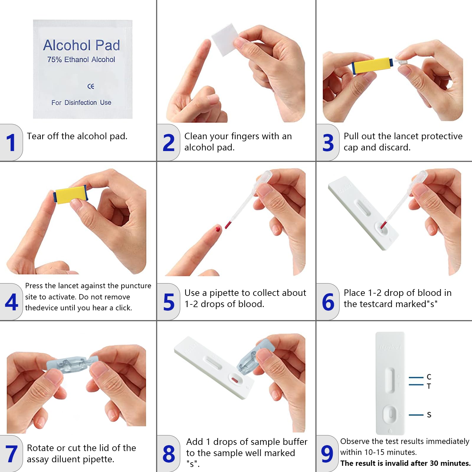 Helicobacter Pylori (H. Pylori) Home Test Kit - Fast and Accurate, Self-Test at Home, Results in 10-15 Minutes, No Lab Visit Required — 2 Tests Included.