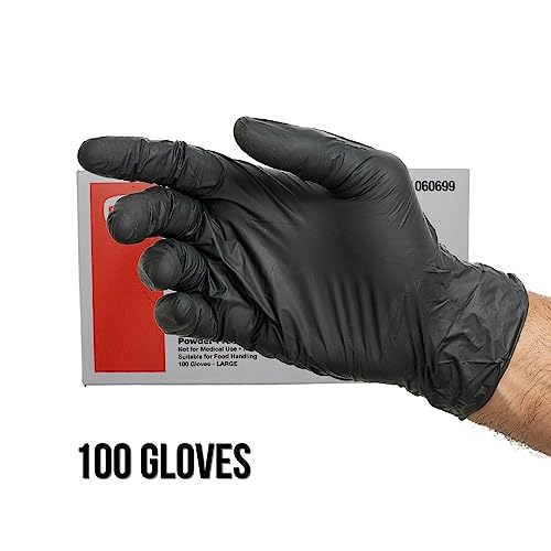 Don Taste - Don Disposable Nitrile Glove, 4 Mil, Black, 100-Count, 1 bag (L)