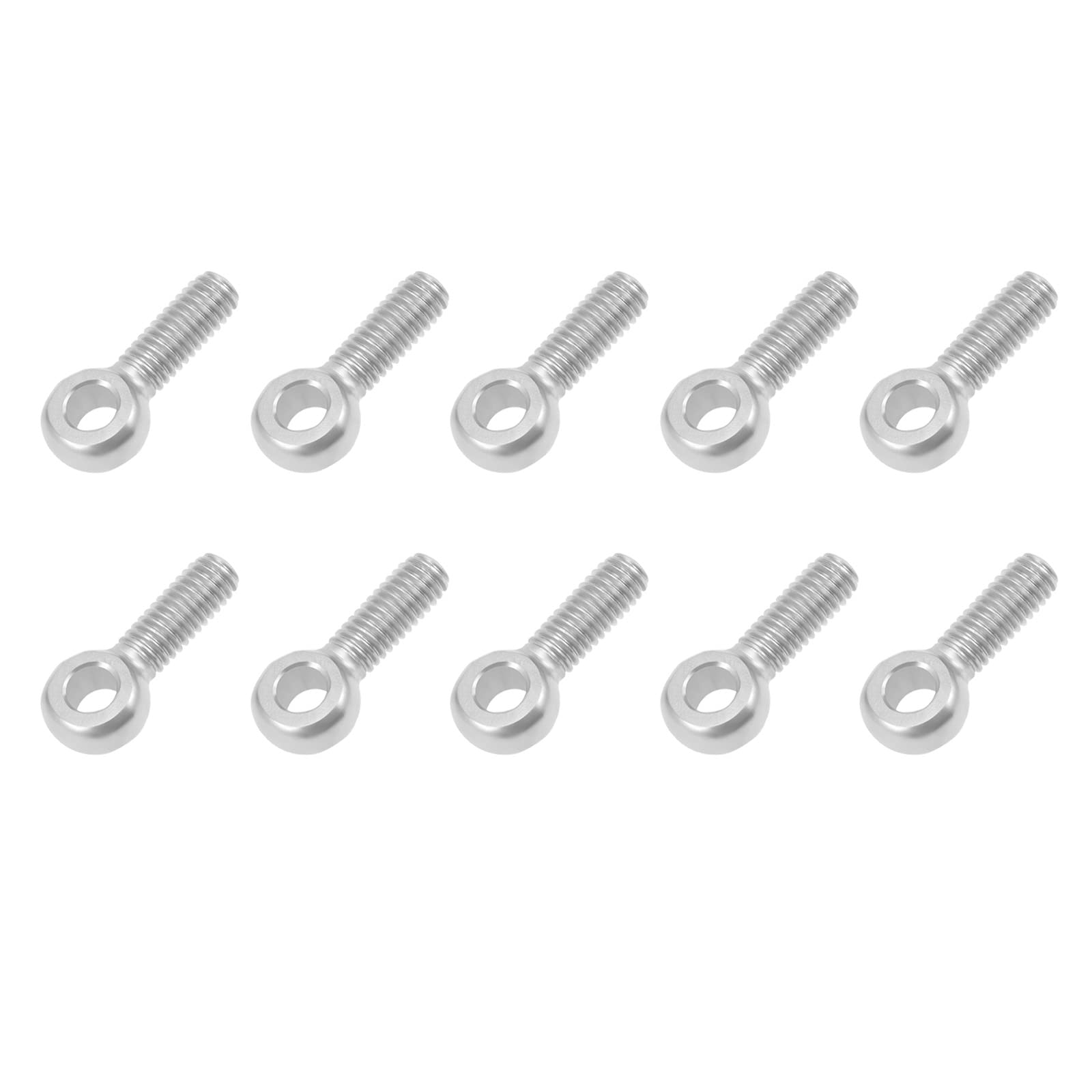 METALLIXITY Shoulder Swing Lifting Bolt (M8x50mm) 2Pcs, 304 Stainless Steel Eye Bolts - for Home Renovation, Pipeline Gate Valves Fasteners, Silver