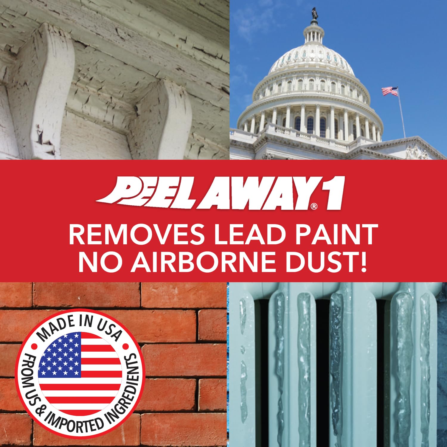 Peel Away 1 Heavy Duty Paint Remover - Removes Up to 30 Layers of Lead, Oil & Alkyd-Based Coatings - Complete Removal System Under the Lid - 1 Gallon