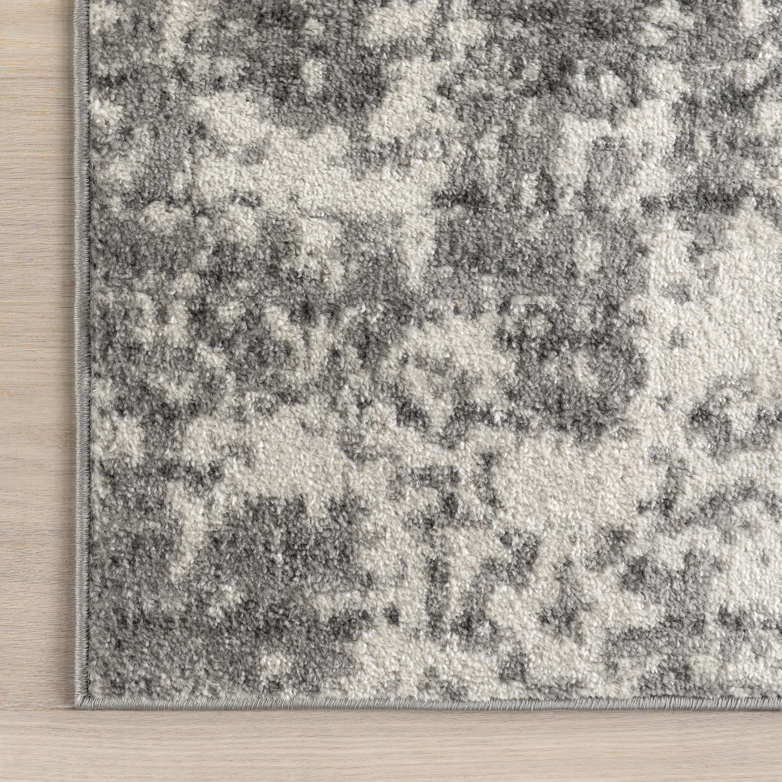 nuLOOM Deedra Modern Abstract Area Rug - 5x8 Area Rug Modern/Contemporary Grey/Ivory Rugs for Living Room Bedroom Dining Room Kitchen