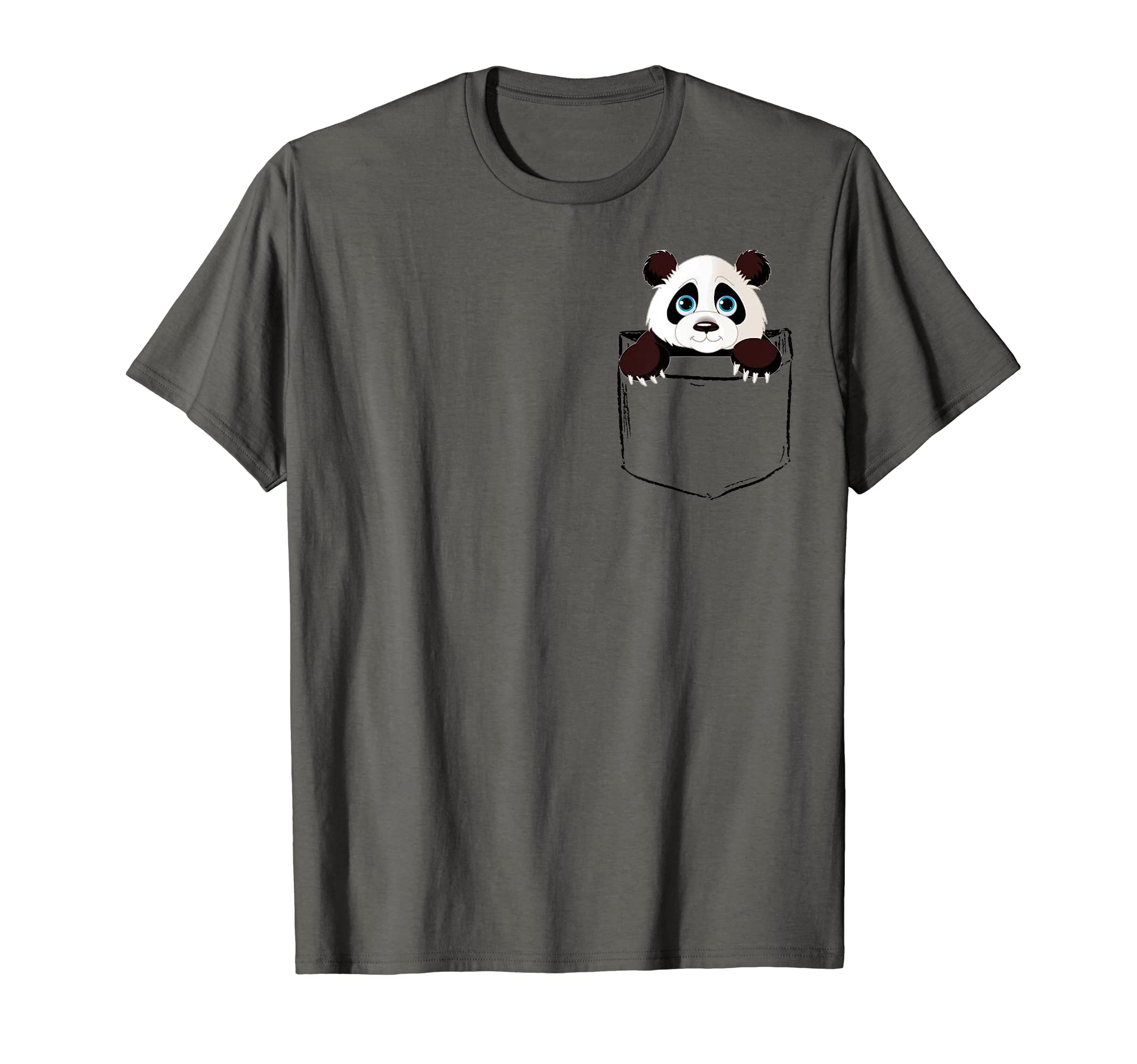 Cute Pocket Panda Bear Lover Dad Mom Funny Kidding T-Shirt
