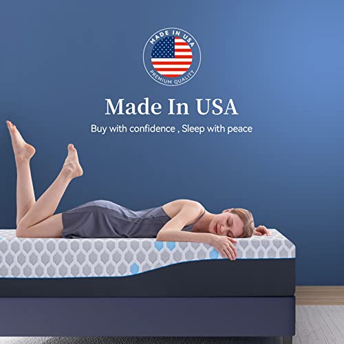 Vyfipt Full Size Memory Foam Mattress 10 Inch Bed in a Box Bamboo Charcoal Infused Gel Foam Cooling Medium Firm Mattress - Breathable - No Box Spring Needed β Full,10 Inch