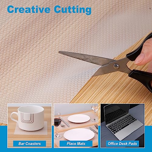 TOROTON Shelf Liners, 17.5 in x 20 FT Non-Slip Cabinet Liner for Kitchen, Non Adhesive Washable EVA Drawer Mat for Pantry Shelves Cupboard Refrigerator Dresser