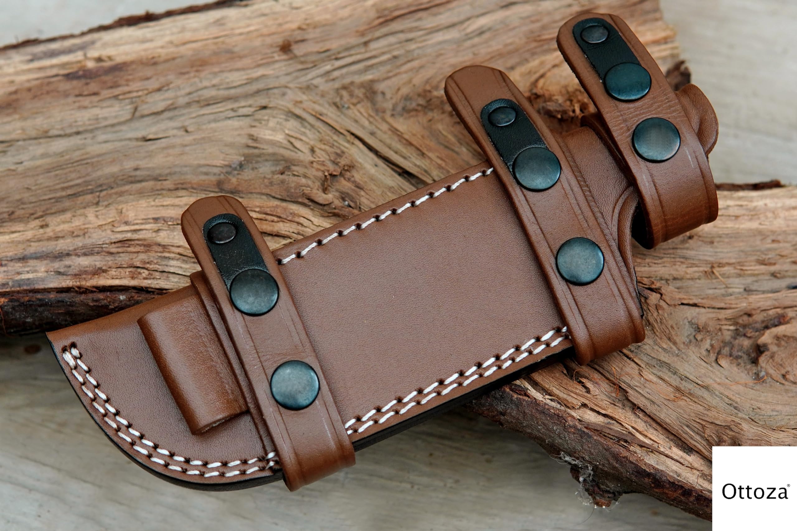 Ottoza TOP GRAIN Leather Knife Sheaths for Fixed Blade Knives, RIGHT HAND Leather Knife Sheath for Belt, Leather Knife Holster Belt Knife Holder, Horizontal Knife Sheath for Belt No:39