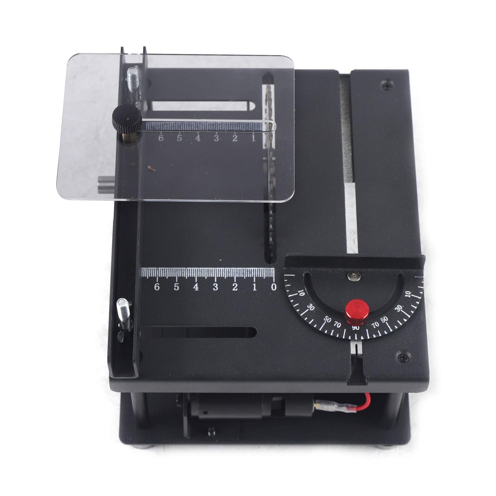 MARTEXBUY Mini Sliding Table Saw, Multifunctional Mini Tablesaw, Portable Electric Precision Table Saw, Woodworking DIY Cutting Bench Saw, Household for Metal Wood Plastic Cutting, Speed Adjustable