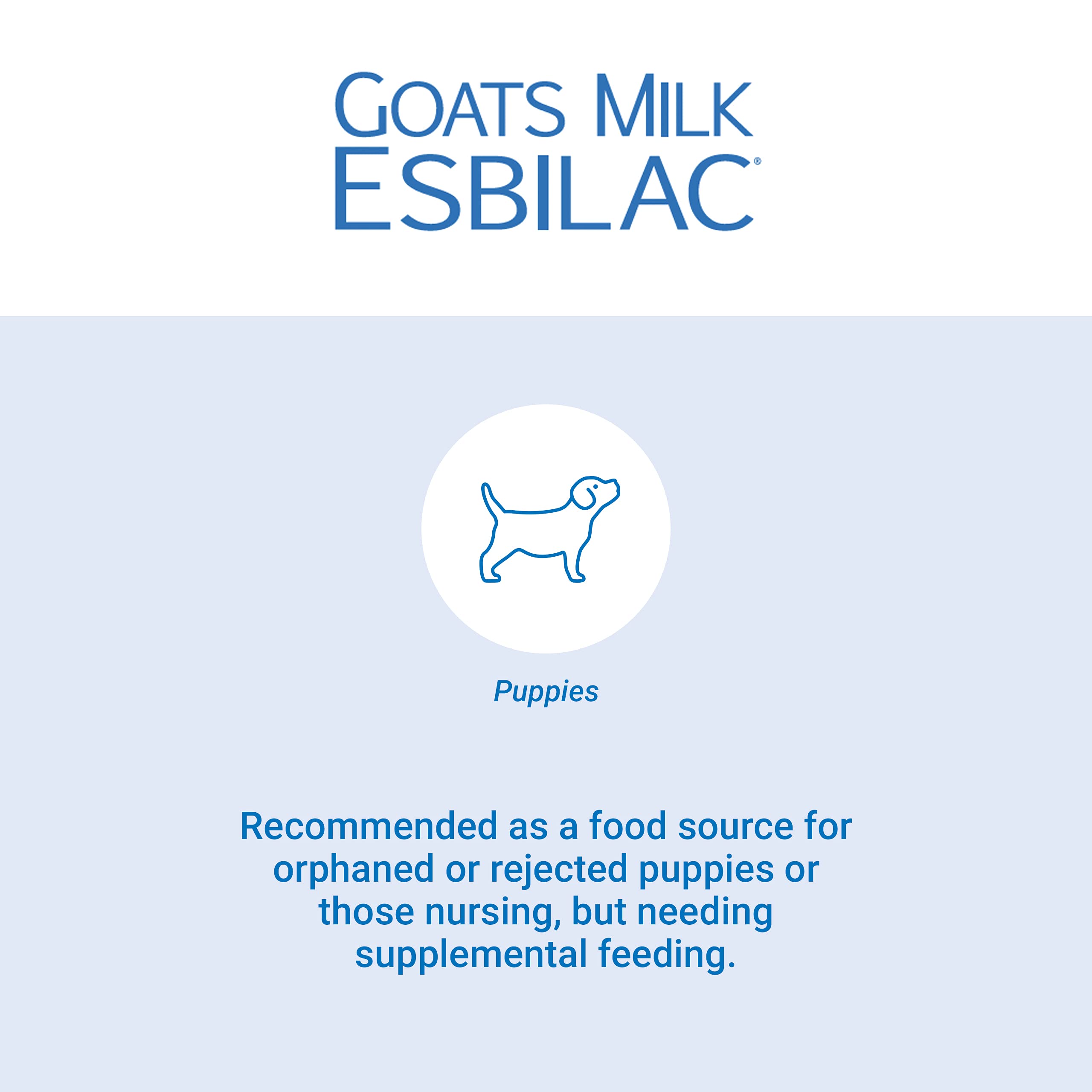 Pet-Ag Goat’s Milk Esbilac Powder - 5 lb - Powdered Puppy Formula with Prebiotics, Probiotics & Vitamins for Puppies Newborn to Six Weeks Old - for Sensitive Digestive Systems