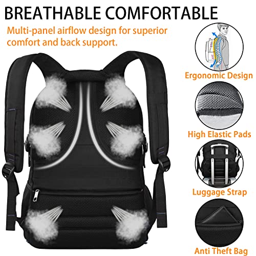 LTINVECK Extra Large 50L Travel Laptop Backpack, Computer bag Backbag with USB Charging Port, TSA Friendly Durable Big RFID Heavy Duty Business Tech Backpack Fits 17 Inch Laptops for Men Women
